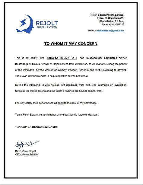 sravya reddy pati on linkedin intership dataanalytics pandas numpy webscraping