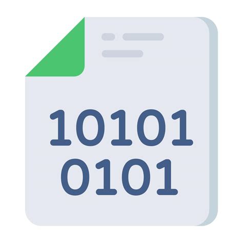 Conceptual Flat Design Icon Of Binary Data File 20083741 Vector Art At