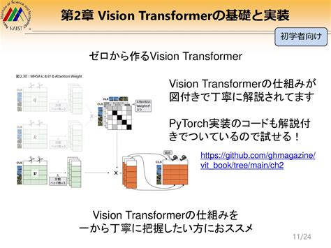 Vision Transformer入門をもっと楽しむために Speaker Deck