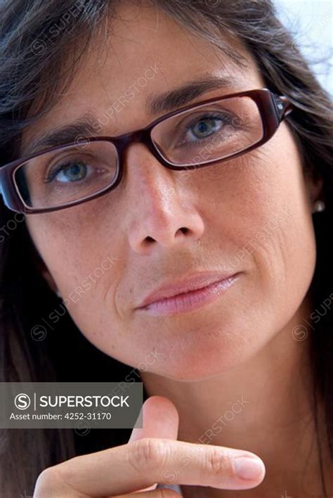 Woman Glasses Portrait Superstock