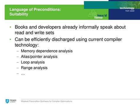 Ppt Weakest Precondition Synthesis For Compiler Optimizations Powerpoint Presentation Id 2601936
