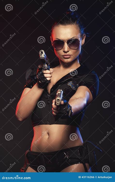 Woman With Police Uniform Stock Photo Image Of Modern