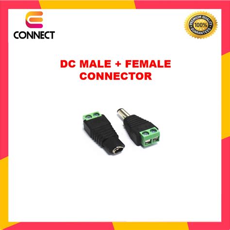Ready StockDC Power Connector Male Female Jack For CCTV LED Strip Shopee Malaysia