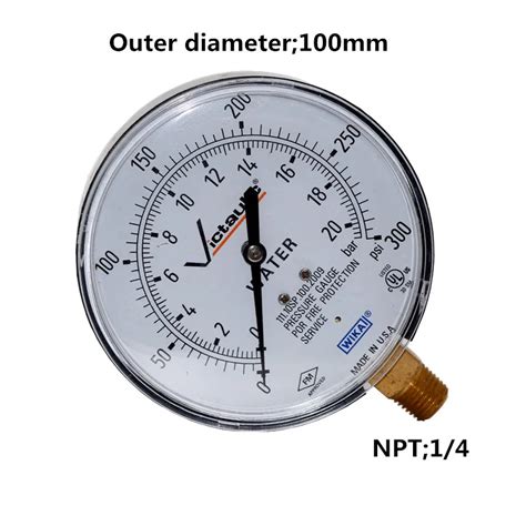 Манометр для противопожарной защиты воды 111 10sp 100 2009 20bar 300psi купить на АлиЭкспресс