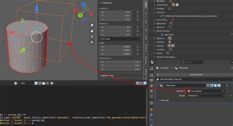 Making Boolean Modifier With Geonodes Bugs Python Support Blender Artists Community