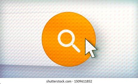 Close Mouse Cursor Over Orange Search Stock Illustration Shutterstock