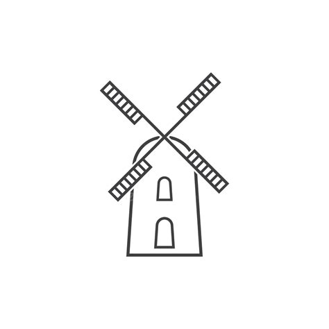 Windmill Logo Vector Tower Alternative Mill Vector Tower Alternative