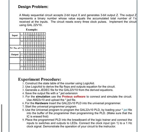 Solved A Mealy Sequential Circuit Accepts 2 Bit Input X And