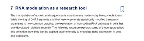 Solved 7 RNA Modulation As A Research Tool The Manipulation Chegg Com