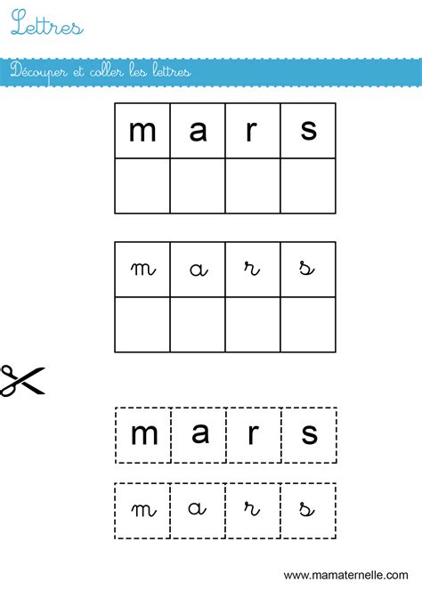 Lettres D Couper Et Coller Les Lettres Ma Maternelle