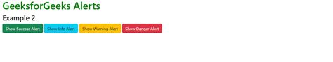 How To Create Alerts In Bootstrap Geeksforgeeks