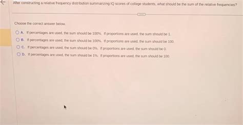 Solved After Constructing A Relative Frequency Distribution