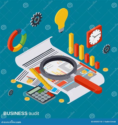 business audit analytics report financial statistic vector concept stock vector