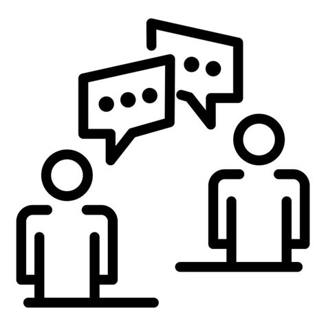 Premium Vector Collaboration Meeting Icon Outline Collaboration