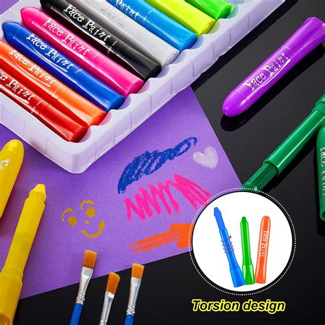 48 Piezas De Pintura Corporal Que Brilla En La Oscuridad Bajo Los Rayos Uv Y La Luz Negra Kit