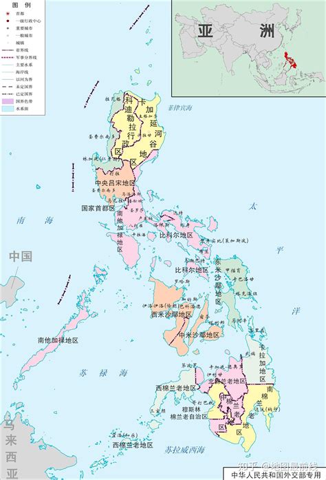 外交部专用各国一级行政区地图 知乎