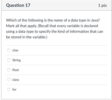 Solved Question 1 1 Pts Which Of The Following Statements