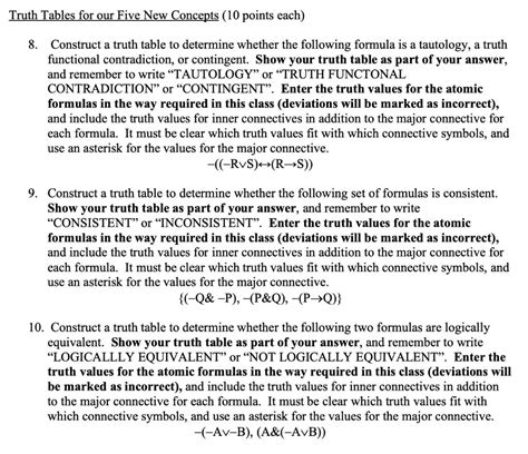 Solved 8 Construct A Truth Table To Determine Whether The
