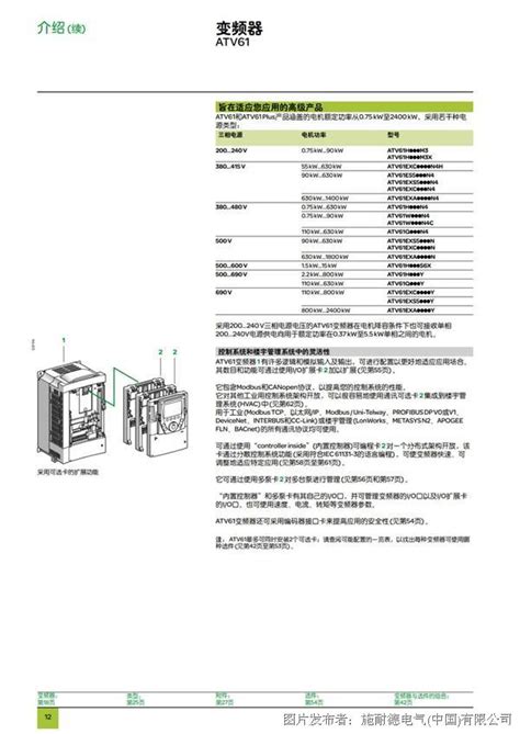 施耐德电气 ATV61变频器产品目录