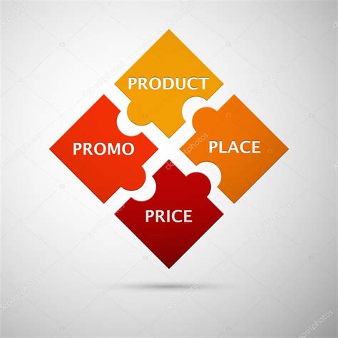 Color Puzzle Marketing Mix Stock Vector By Yakstudio