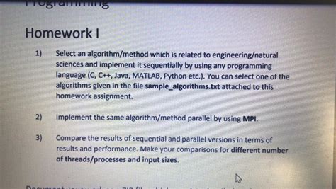 Solved Titis Homework 1 Select An Algorithmmethod Which Is