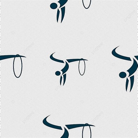 Vector Seamless Pattern Of Geometric Texture Featuring A Light Gymnastics Icon Vector Vogue
