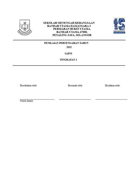 Skema Jawapan Sains Midterm 2023 Pdf Reproductive System Sex