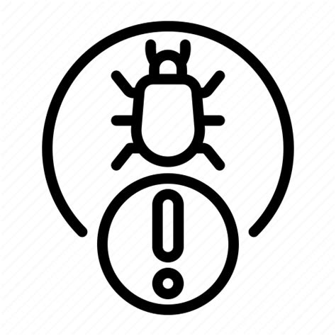 Bug Malware Detection Virus Attention Alert Warning Icon