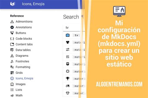Mi Configuración De Mkdocs Mkdocs Yml Para Crear Un Sitio Web Estático