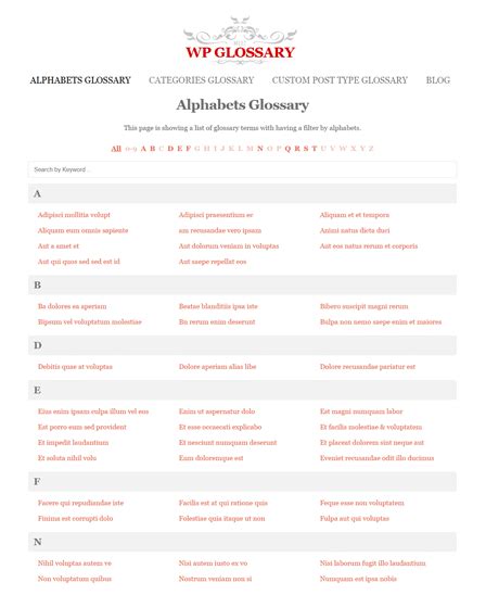 wp glossary wordpress dictionary plugin inkthemes