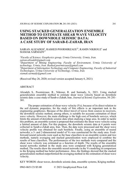 Pdf Using Stacked Generalization Ensemble Method To Estimate Shear