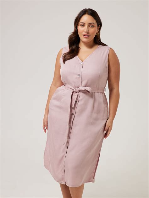 Curve Coco Button Through Dress Just Jeans Online