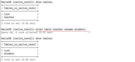 mariadb数据库表基本操作 CARLOS KONG 博客园