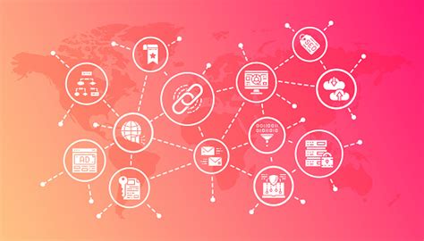 Seo 프로모션 아이콘 그림 책갈피 호스팅 하이퍼 링크 광고 데이터 전송 라인 아이콘 배너 선 스타일의 벡터 일러스트레이션입니다