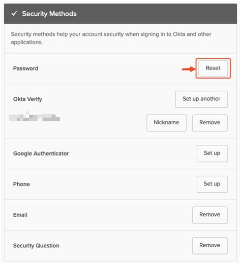 How A User Can Reset Its Password In Okta