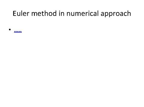 Euler Method Definition Euler Method Is The Most