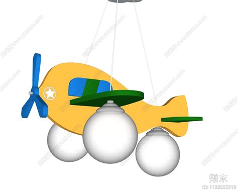 北欧儿童房吊灯su模型下载【id1133255319】知末su模型网