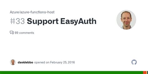 Support Easyauth · Issue 33 · Azureazure Functions Host · Github