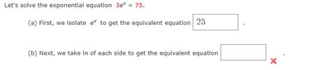Solved Let S Solve The Exponential Equation 3ex 75 A Chegg Com