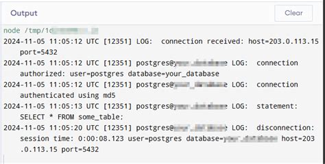 linux unable to connect my node js application to remote db server