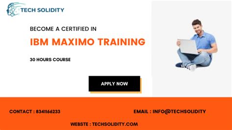 Ibm Maximo Training Tickets By Techsolidity Tuesday April 19 2022 Online Event