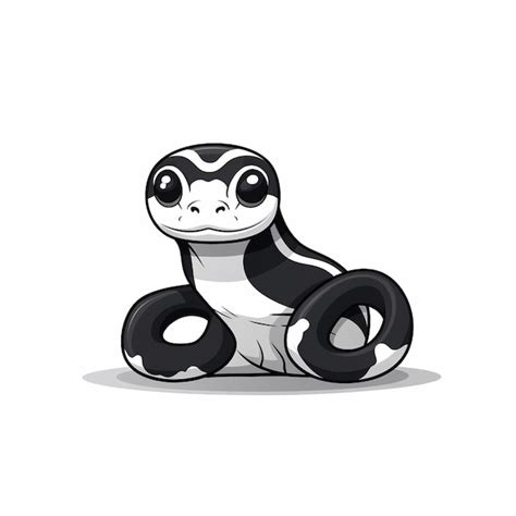 Freeway Ball Python Dibujo Lindo Libro De Colorear Plano Lindo Kawaii Arte De Línea Foto Premium