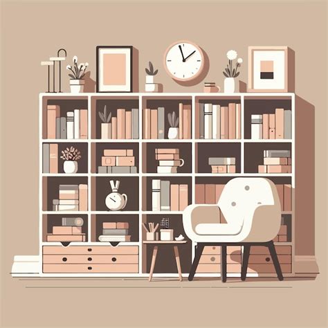 Bookshelf Vector Image Premium Ai Generated Vector