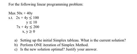 Solved For The Following Linear Programming Problem ﻿max