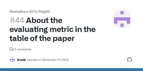 About The Evaluating Metric In The Table Of The Paper Issue MediaBrain SJTU RegAD GitHub