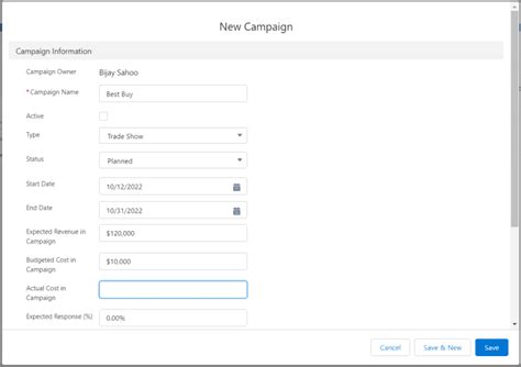 How To Create A Campaign In Salesforce