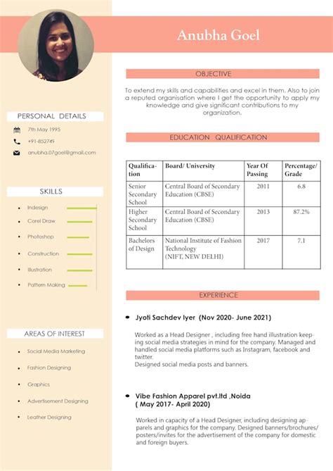 Design A Professional And Catchy Resume Cv Portfolio By Anubhagoel