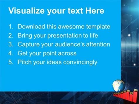 Bar Graph Yearly Along Earth Powerpoint Templates And Powerpoint Themes