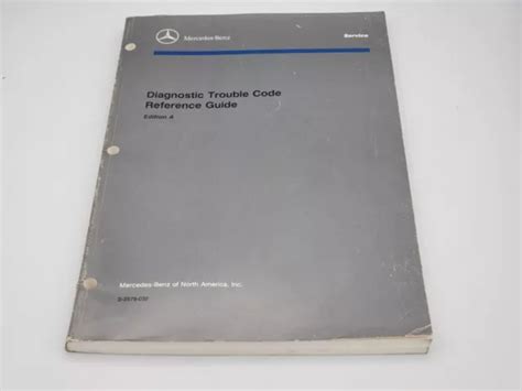 Mercedes Benz Diagnostic Trouble Code Dtc Reference Edition A Manual