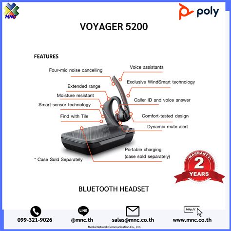 Voyager 5200 Poly Bluetooth Headset Mnc Co Ltd